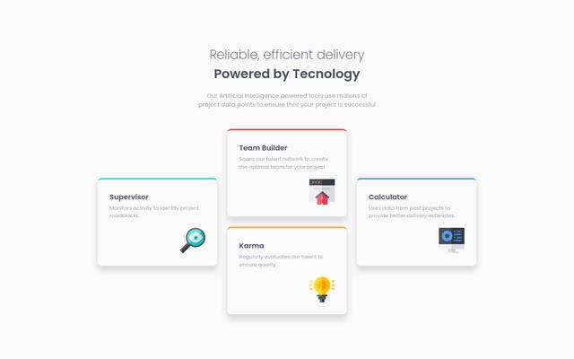Frontend Mentor | Four card feature made with CSS grid and flexbox coding challenge solution