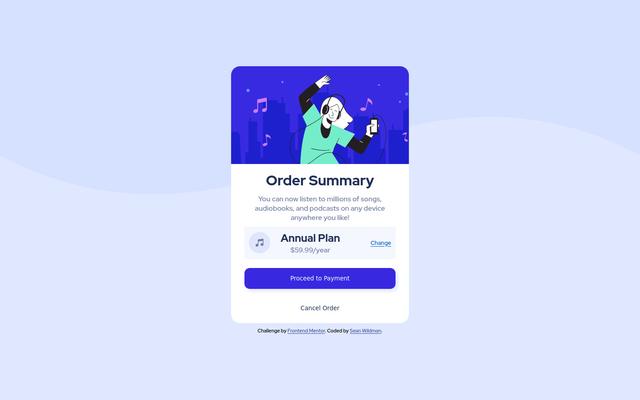 Frontend Mentor | Order Summary Component using flexbox coding challenge solution