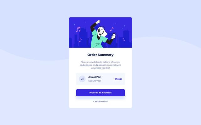 Frontend Mentor Order Summary Component Main By Html And Css Coding Challenge Solution