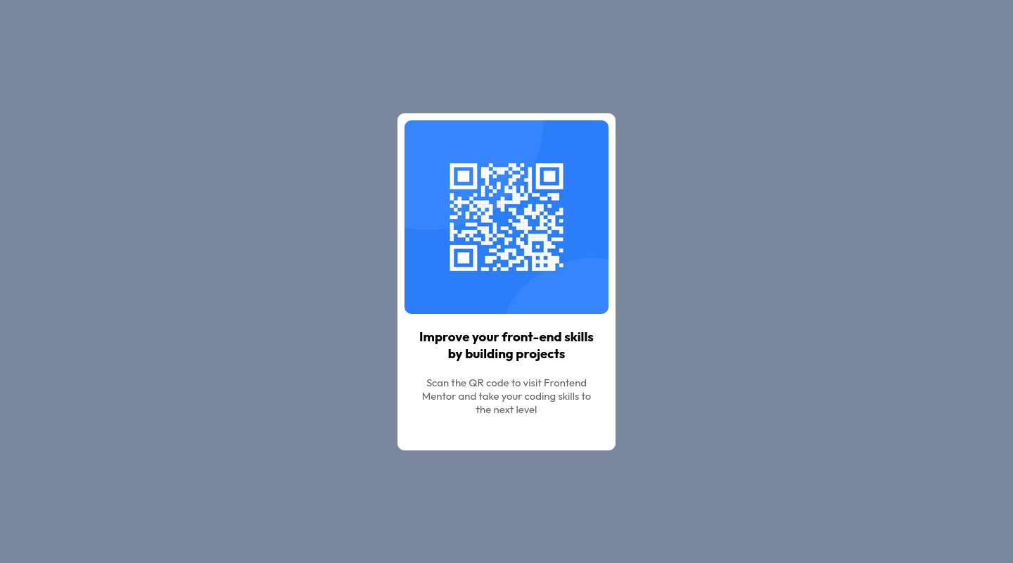 Frontend Mentor | Qr-code component using HTML and CSS coding challenge solution