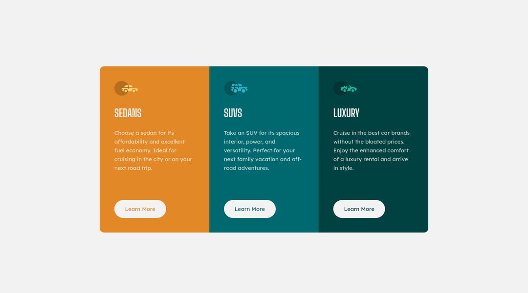 Frontend Mentor | Frontend Mentor | 3-column preview card component using HTML & CSS coding ...