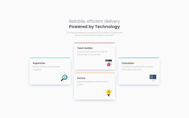 Frontend Mentor Four Card Feature Section Master By Html And Css