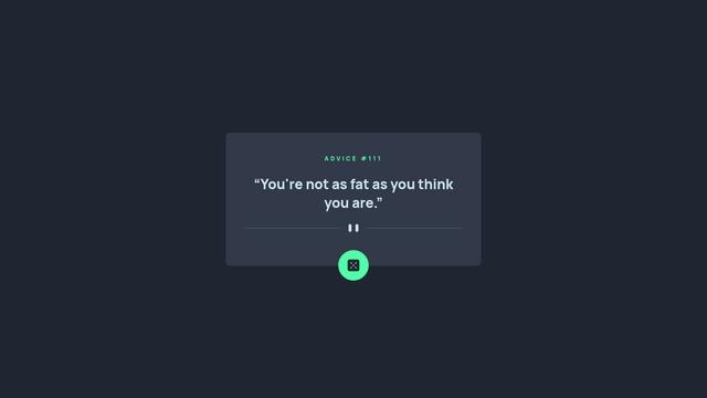 Frontend Mentor | Advice Generator App Using SCSS coding challenge solution