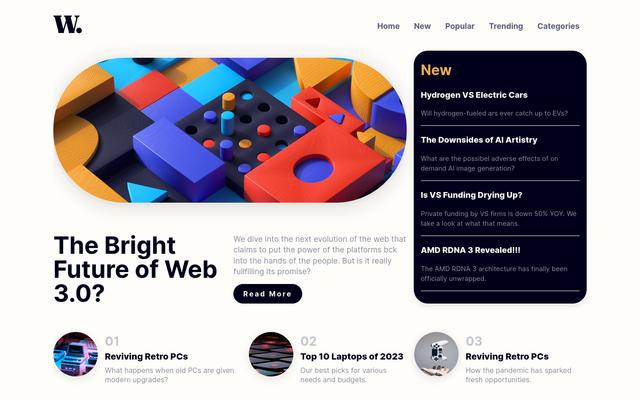 Frontend Mentor | News Homepage - CSS(CUSTOM HOVER EFFECT AND SYSTEM ...