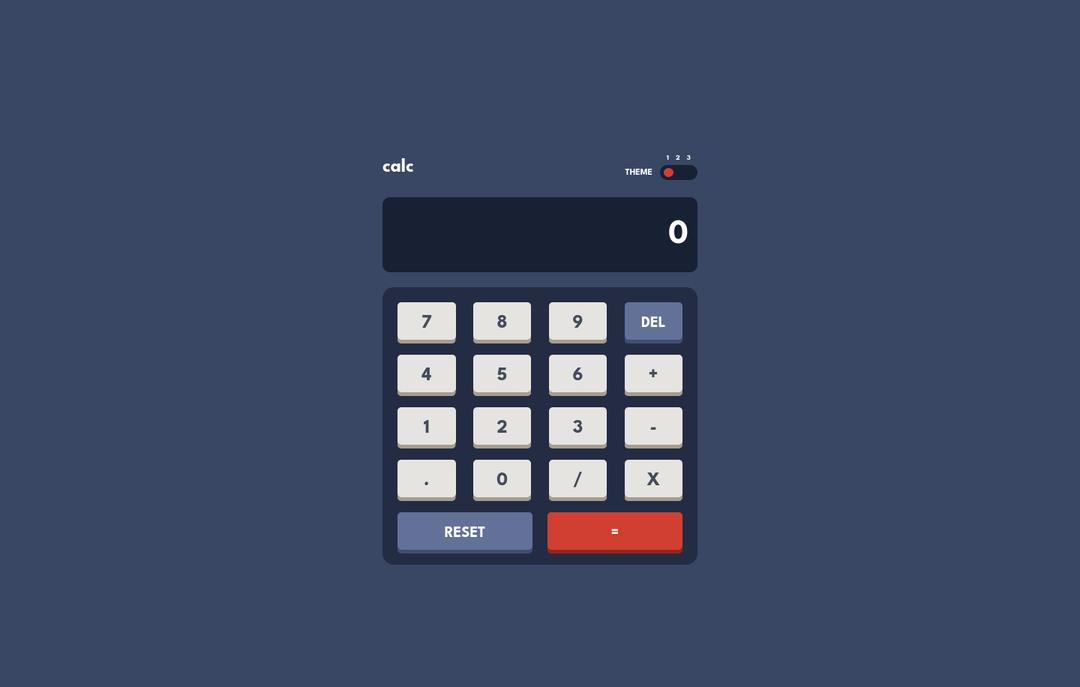 Frontend Mentor | Responsive calculator using HTML, CSS, JS coding challenge solution