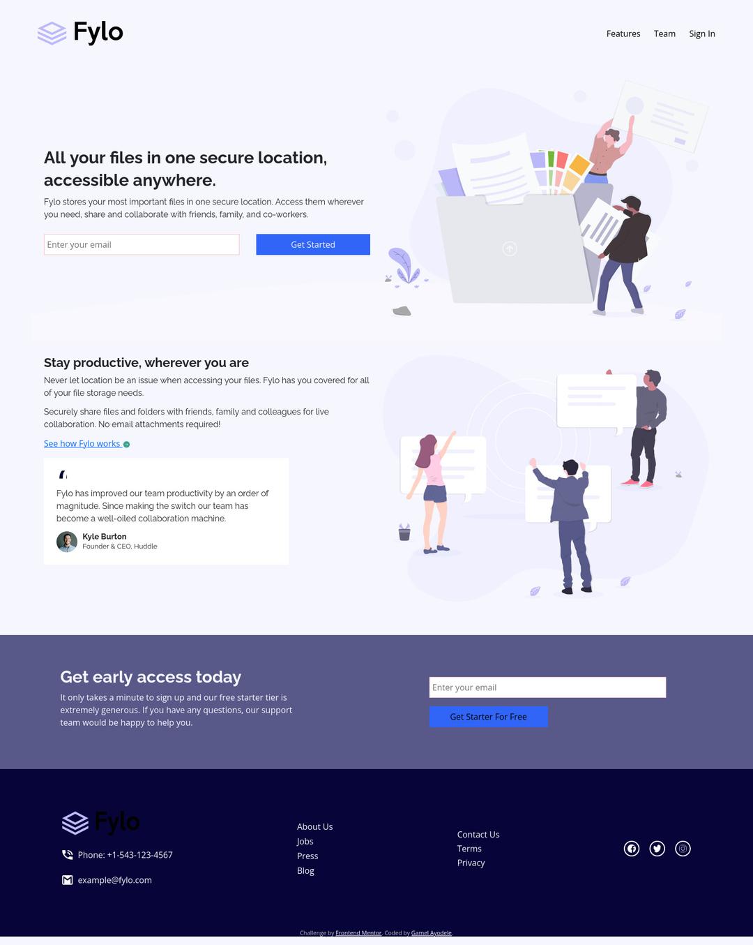 Frontend Mentor | Responsive page with bootstrap, Html and Css coding challenge solution