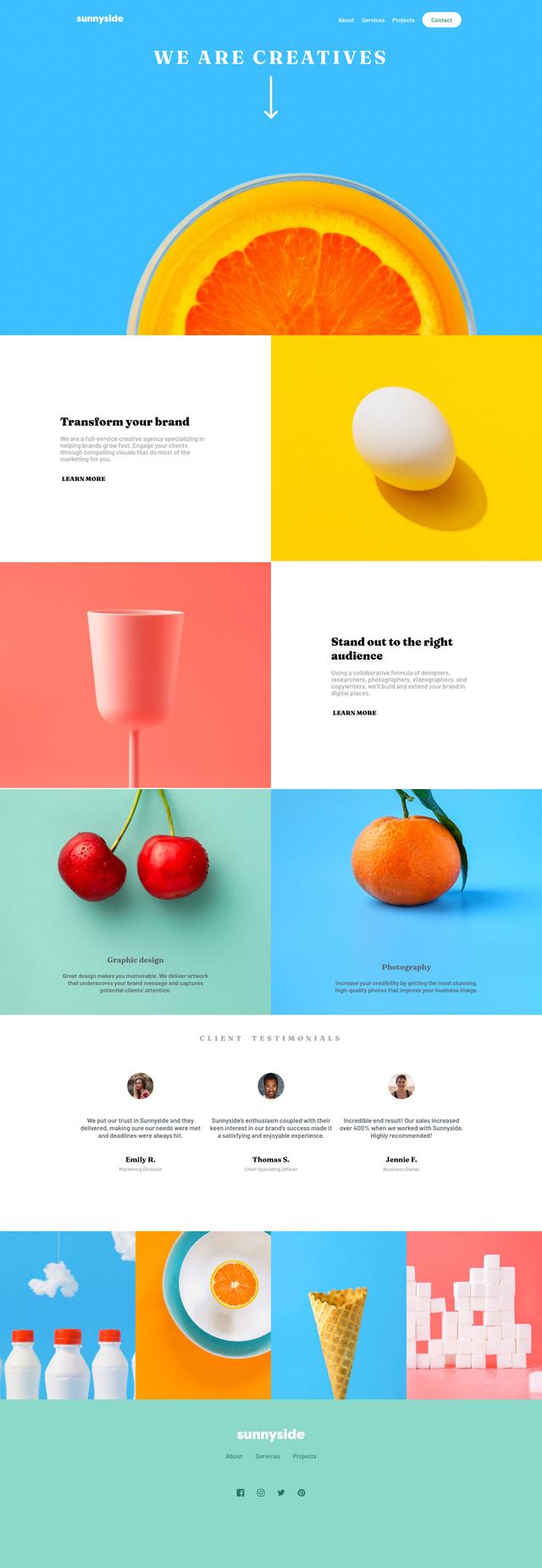 Frontend Mentor | Built Sunny Side Agency Landing Page Using HTML, SCSS and Javascript coding ...