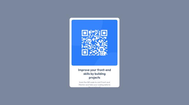 Frontend Mentor | QR Code using HTML5 and Flexbox coding challenge solution