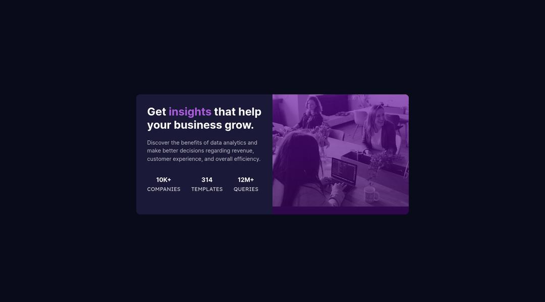 Frontend Mentor | Stats card using CSS flex coding challenge solution