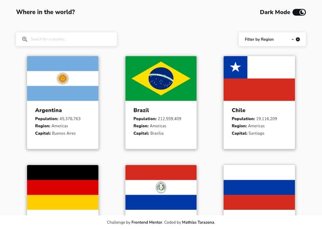 Frontend Mentor | Countries Browser using React, RTK and Sass coding challenge solution