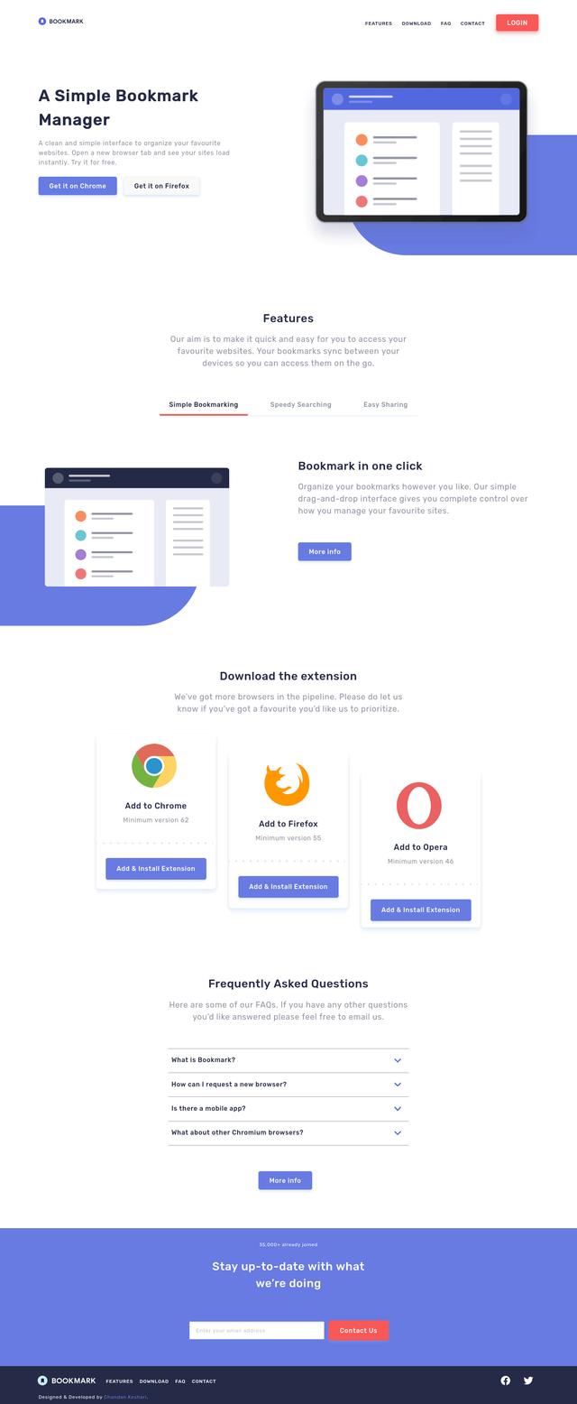 Frontend Mentor | Responsive Bookmark Clone Using HTML CSS Js coding ...