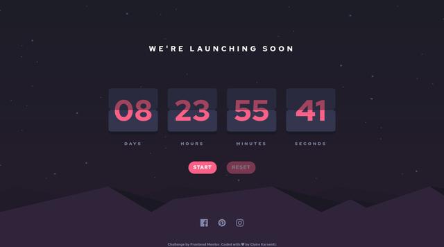 Frontend Mentor | Launch Countdown Timer using Flexbox, Styled components, React, TS coding ...