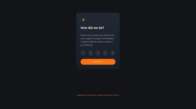 Frontend Mentor Interactive Rating Component Coding Challenge Solution