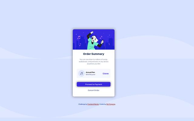 Frontend Mentor Order Summary Card Coding Challenge Solution
