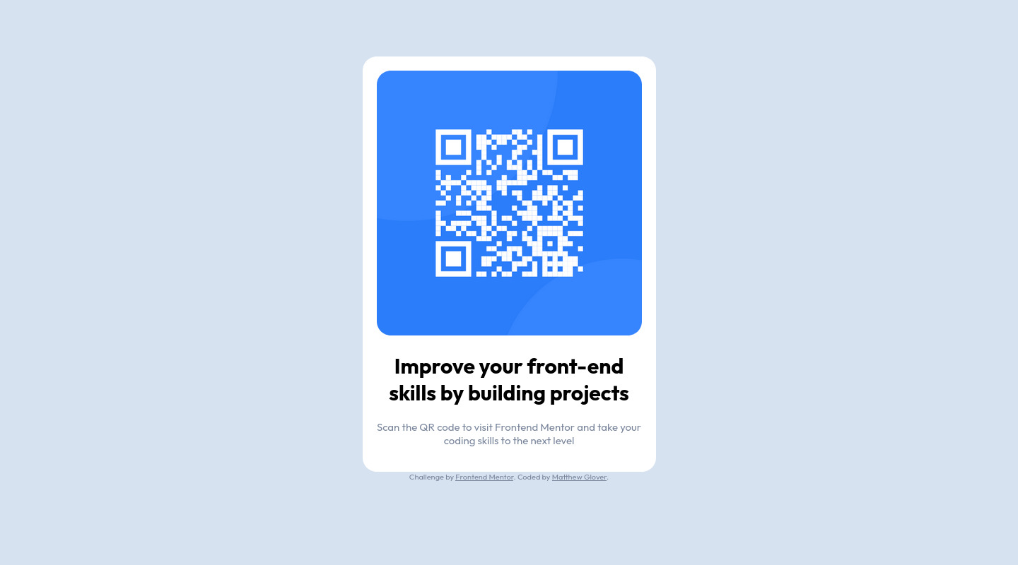 Frontend Mentor | My very first project, a QR code website with basic HTML/CSS coding challenge ...