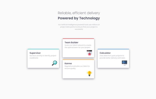 Frontend Mentor | Four cards feature section CSS, HTML, Flexbox coding challenge solution