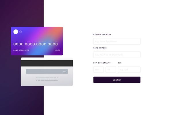 Frontend Mentor | Interactive Credit Card coding challenge solution