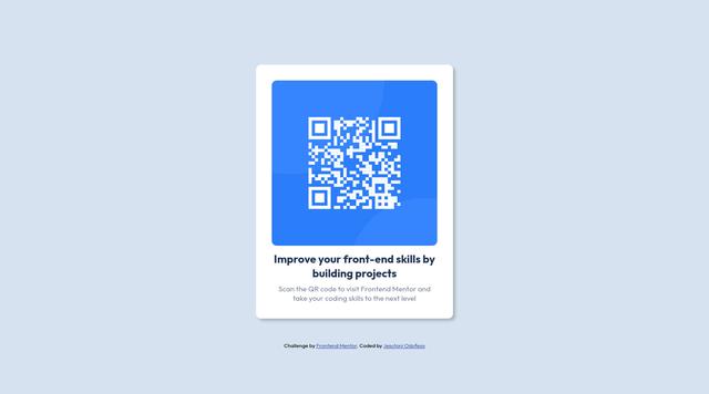 Frontend Mentor | QR Code Component using HTML and CSS coding challenge solution