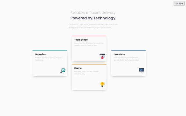 Frontend Mentor | Four card feature Section coding challenge solution