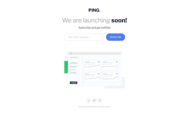 Frontend Mentor | Ping single column coming soon page developed with HTML, CSS and JS coding ...