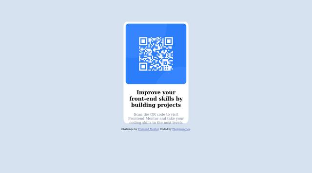 Frontend Mentor Qr Code Component Main Using Html And Css Coding
