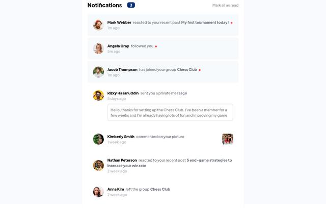 Frontend Mentor Notifications Page Using React Tailwindcss Coding
