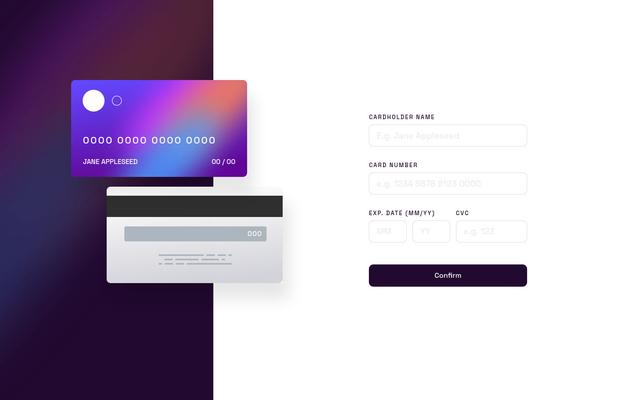 Frontend Mentor Interactive Card Details Using Css Grid And Bem Coding Challenge Solution