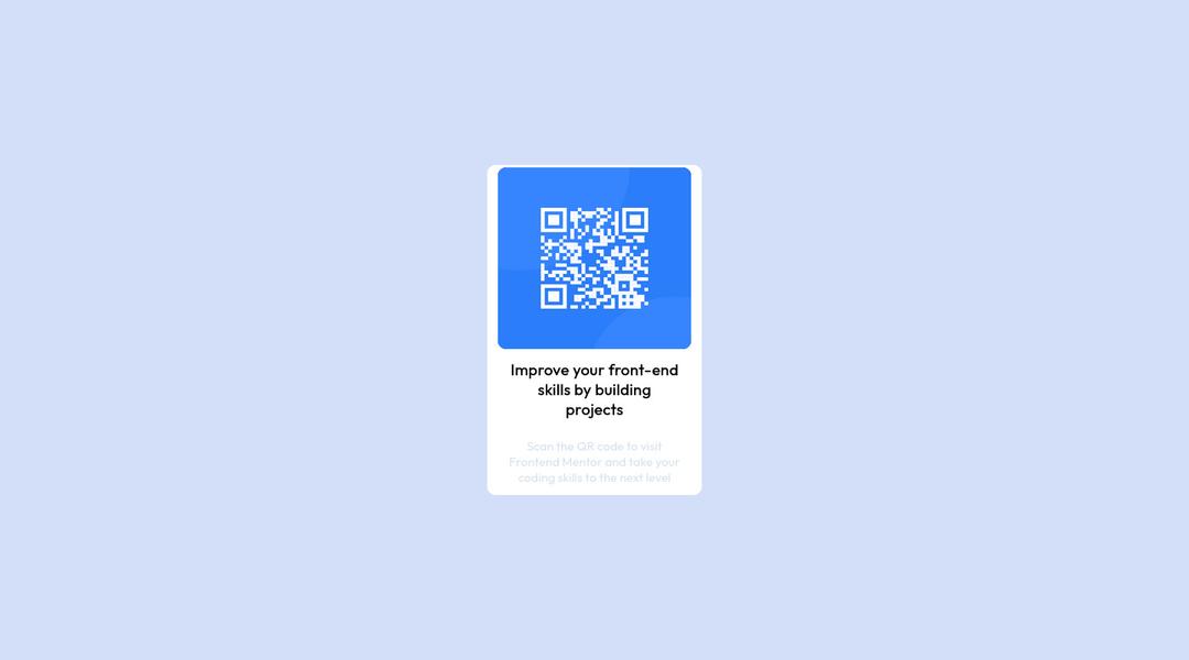 Frontend Mentor | QR code solution using CSS flexbox coding challenge solution
