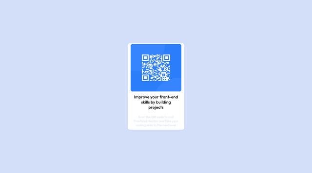 Frontend Mentor | QR code solution using CSS flexbox coding challenge solution