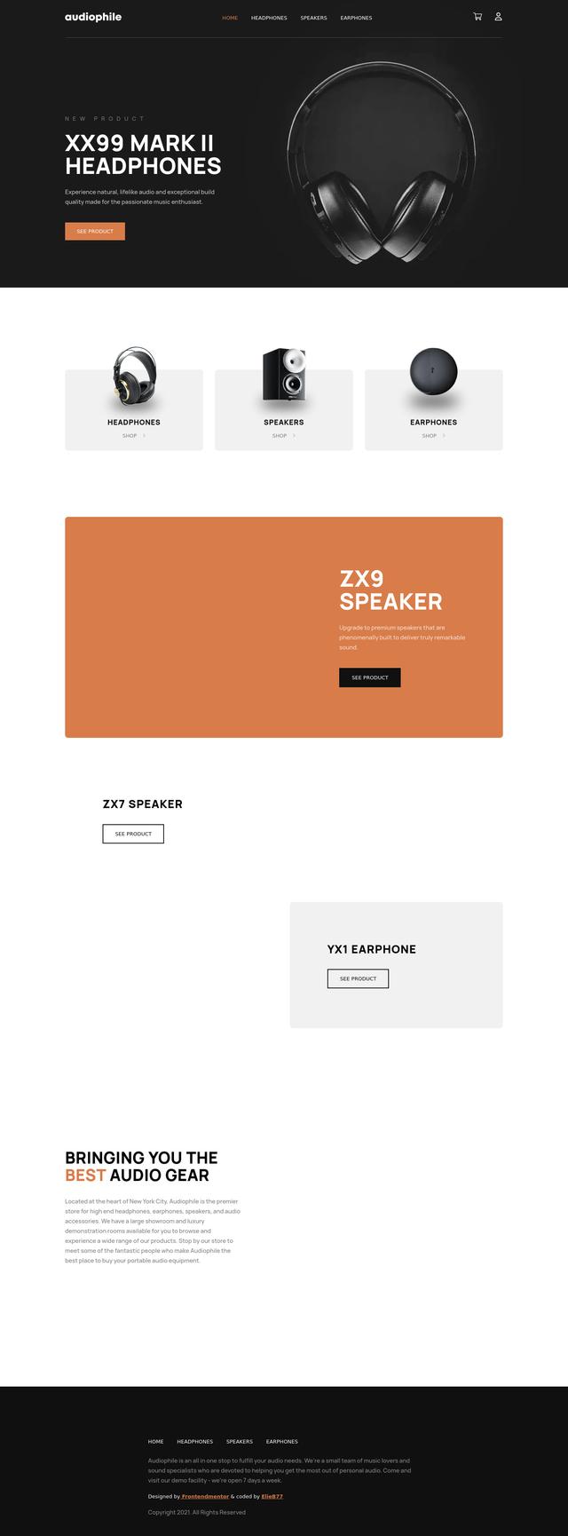 Frontend Mentor | Audiophile - Full-stack e-commerce website (Node | React | MySQL). coding ...