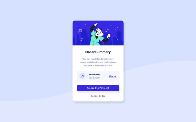 Frontend Mentor | Order summary component coding challenge solution