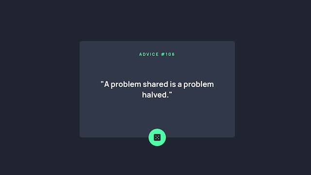 Frontend Mentor | Advice Generator App with React, Vite and TypeScript coding challenge solution