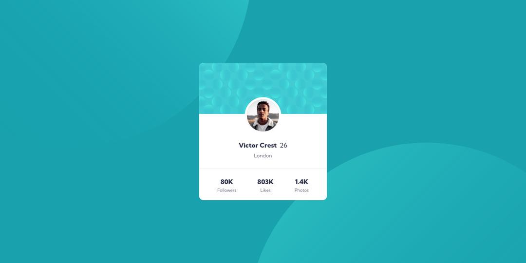 Frontend Mentor | challenge profile card component using HTML CSS coding challenge solution