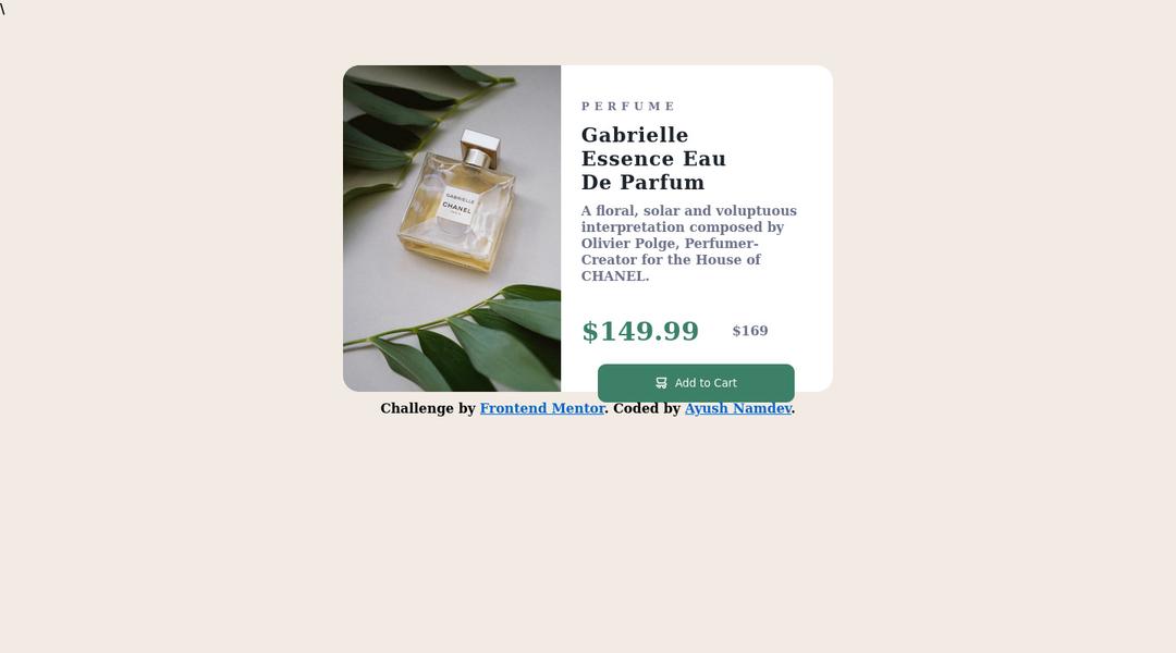 Frontend Mentor | Product-preview Card coding challenge solution