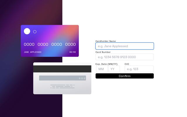 Frontend Mentor Interactive Card Details Form React Typescript Tailwindcss Coding Challenge