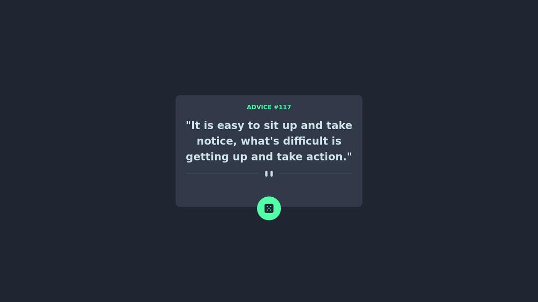 Frontend Mentor | Advice generator app using React and Tailwind css coding challenge solution