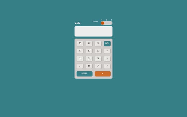 Frontend Mentor | Responsive, Multi Theme calculator App using JavaScript and CSS coding ...