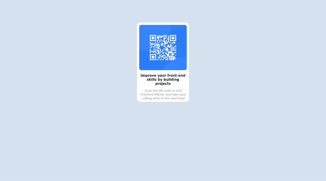 Frontend Mentor | QR code component using HTML CSS coding challenge solution
