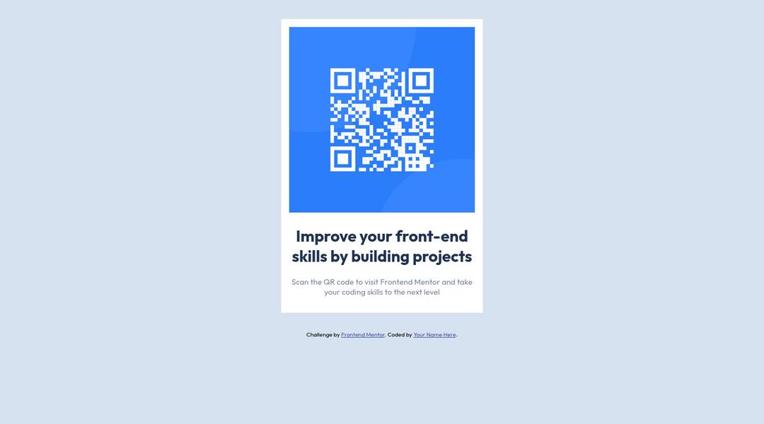 Frontend Mentor | QR Code Component Using Native CSS coding challenge solution