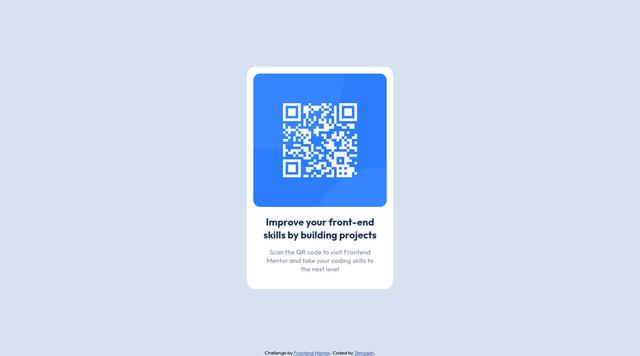 Frontend Mentor | Qr code page using HTML , CSS coding challenge solution