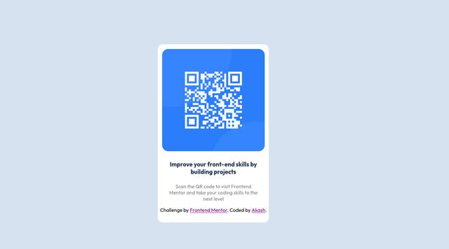 Frontend Mentor | Qr code component using html and css coding challenge solution