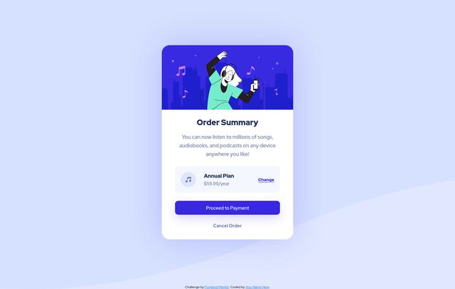 Frontend Mentor Order Summary Component Pure Html And Css Coding Challenge Solution