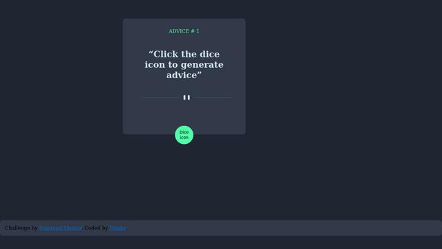Frontend Mentor | Advice Generator coding challenge solution