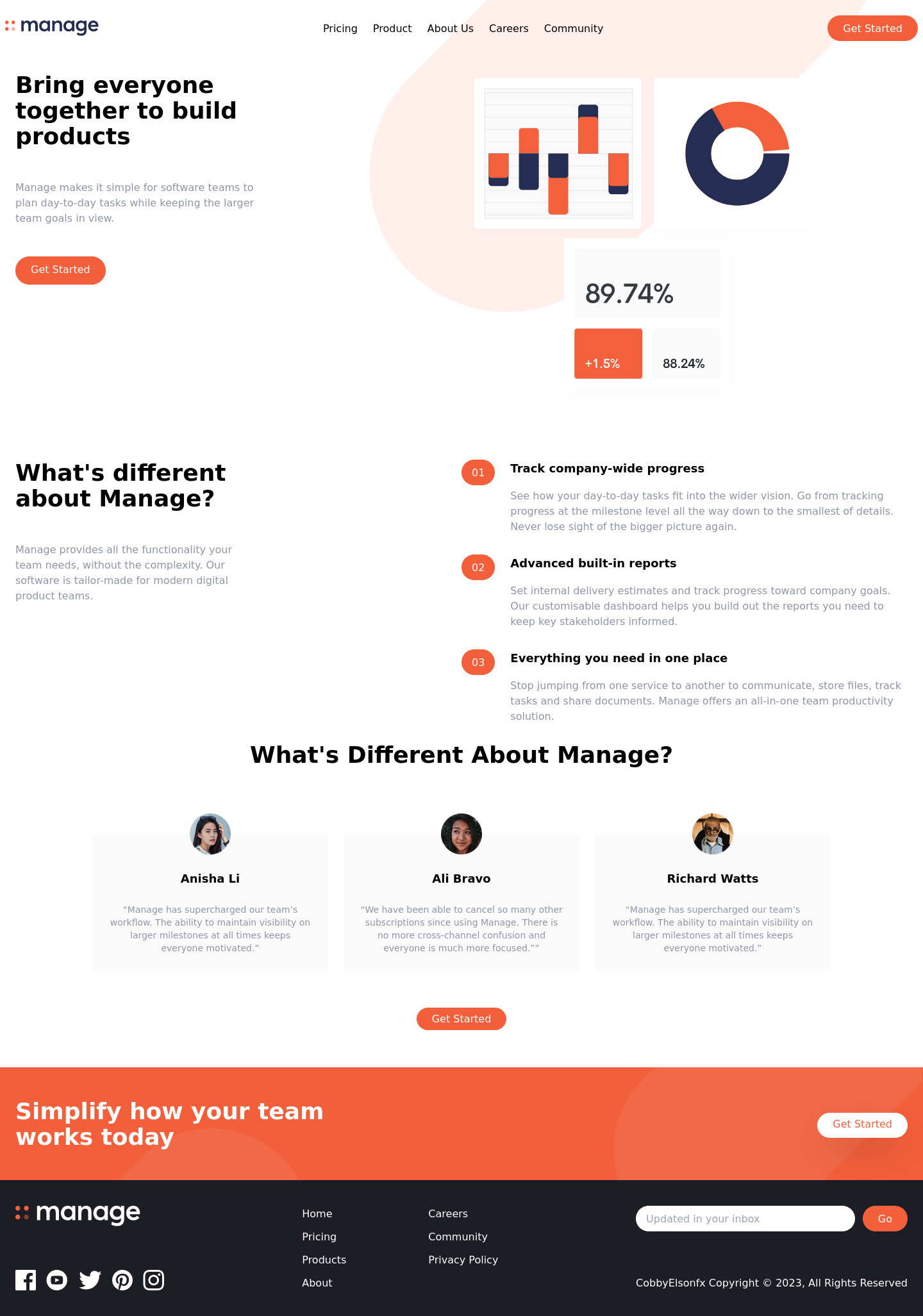 Frontend Mentor | Responsive landing page using tailwindcss coding challenge solution