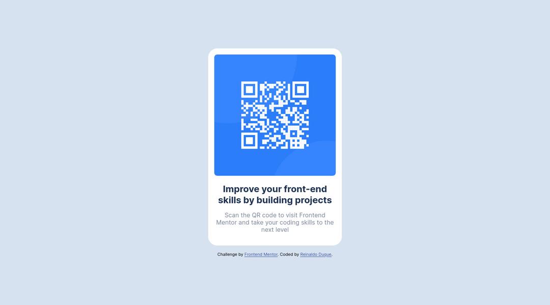 Frontend Mentor | Responsive QR code component using Flexbox coding challenge solution