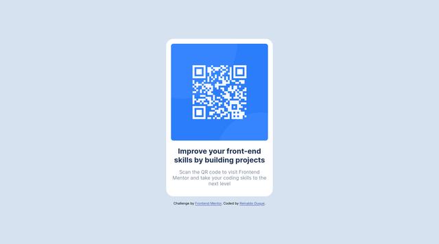 Frontend Mentor | Responsive QR code component using Flexbox coding challenge solution