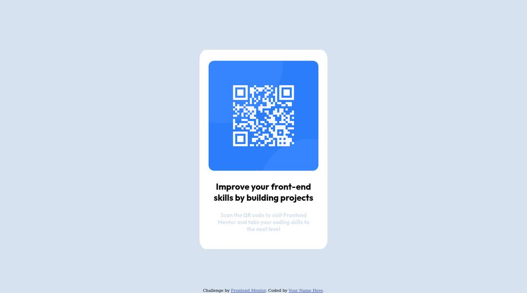 Frontend Mentor | Responsive QR component using HTML and css only coding challenge solution