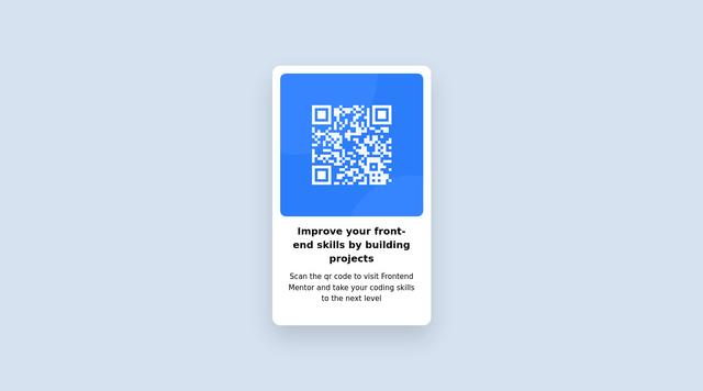 Frontend Mentor | Responsive web/mobile layout for QR code card coding challenge solution