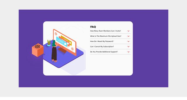 Frontend Mentor | FAQ card using HTML, CSS and JavaScript. coding challenge solution