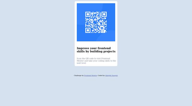 Frontend Mentor | Responsive QR code scanner using html and css coding challenge solution